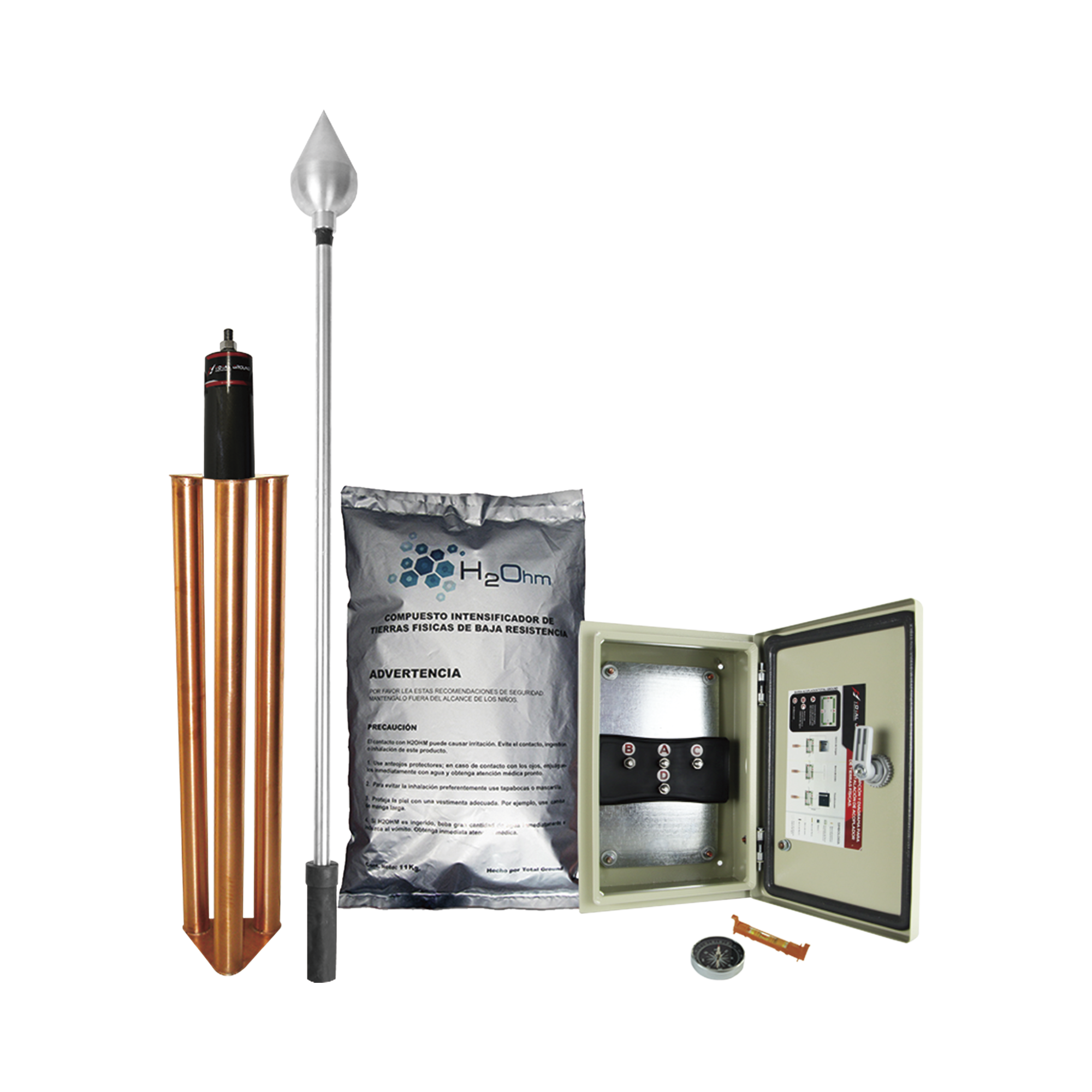 Kit de Pararrayo con Punta en Acero Inoxidable con Diámetro de Protecc – Digi-Access