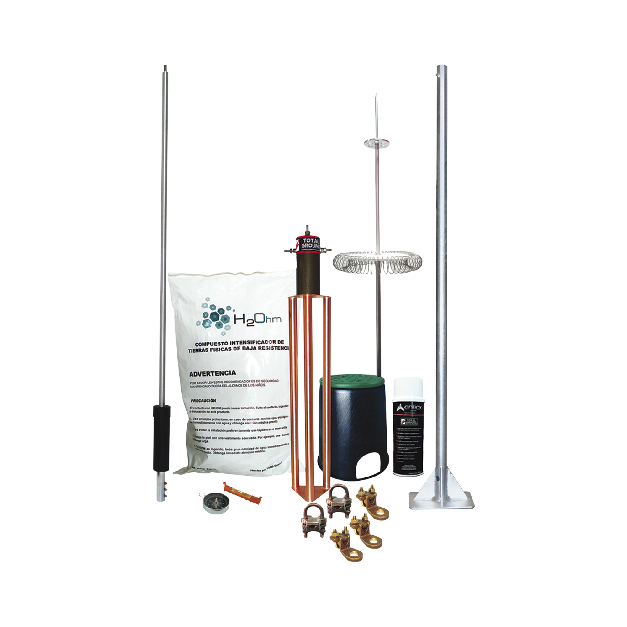 Kit de Pararrayo Dipolo con Electrodo y Accesorios de Instalación para ...