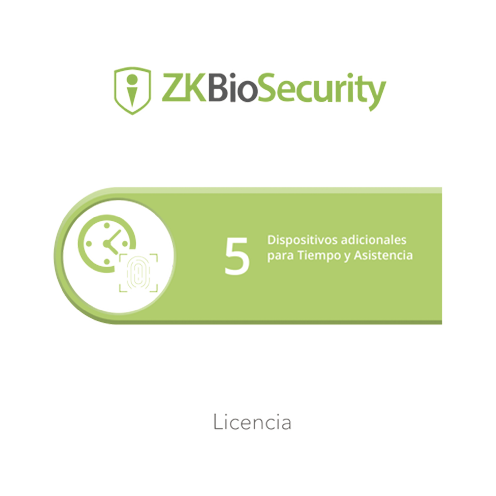 Licencia para ZKBiosecurity permite gestionar hasta 5 dispositivos par ...